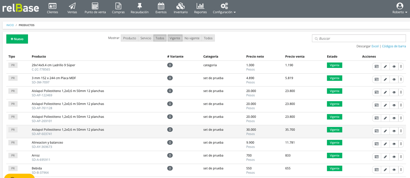 Bienvenido a relBase: Primeros pasos